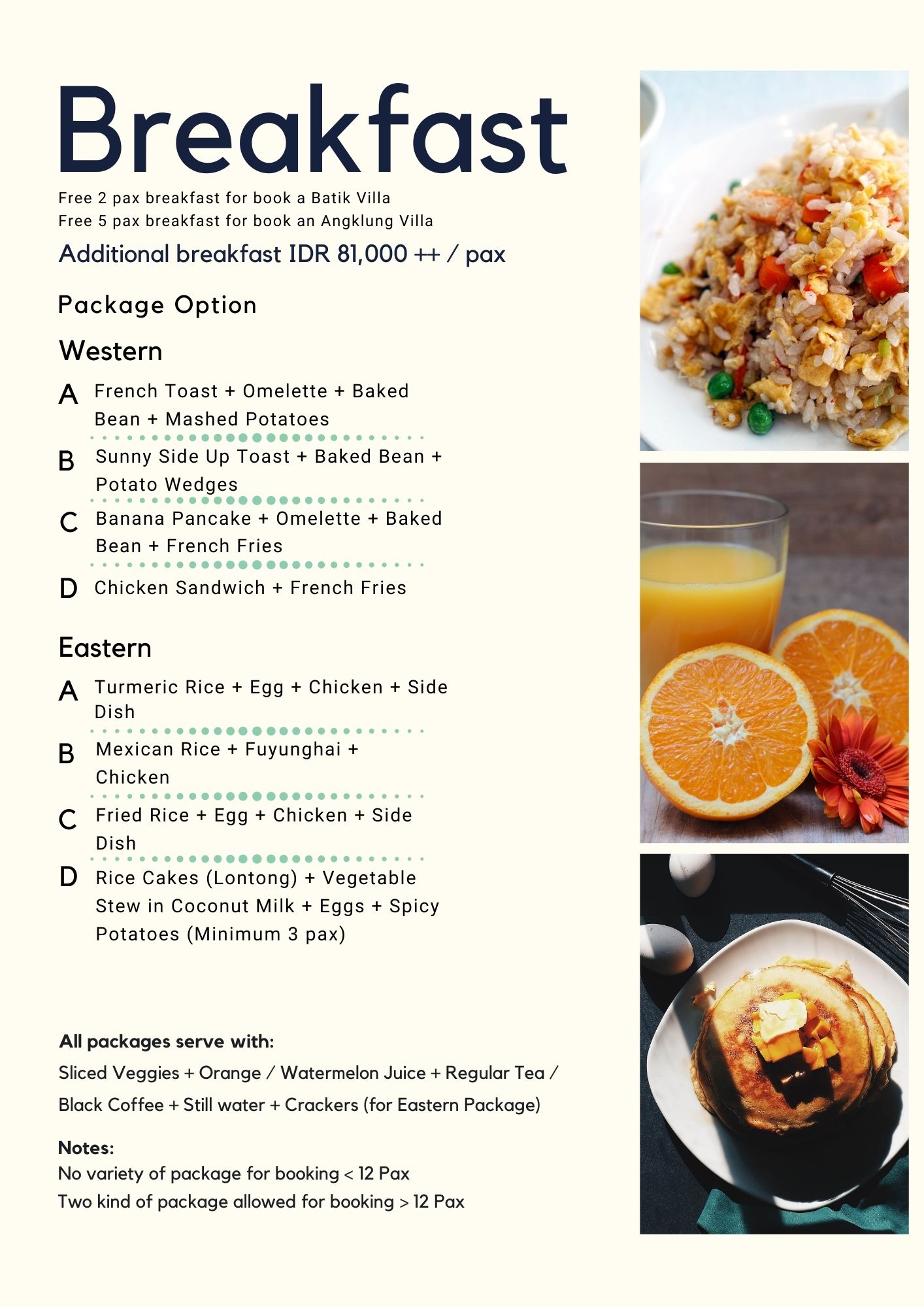 Menu NIKKI Cafe – NIKKI Peucang Resort