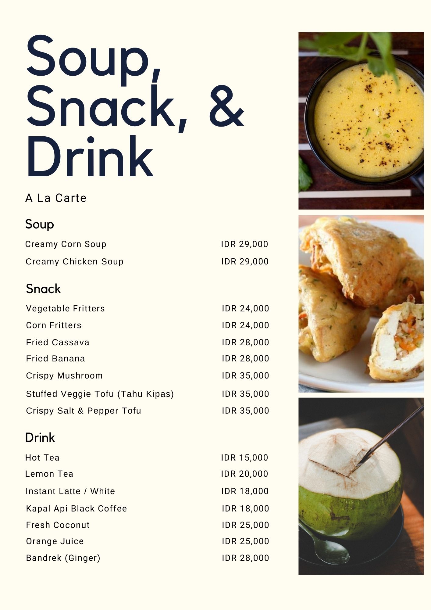 Menu NIKKI Cafe – NIKKI Peucang Resort